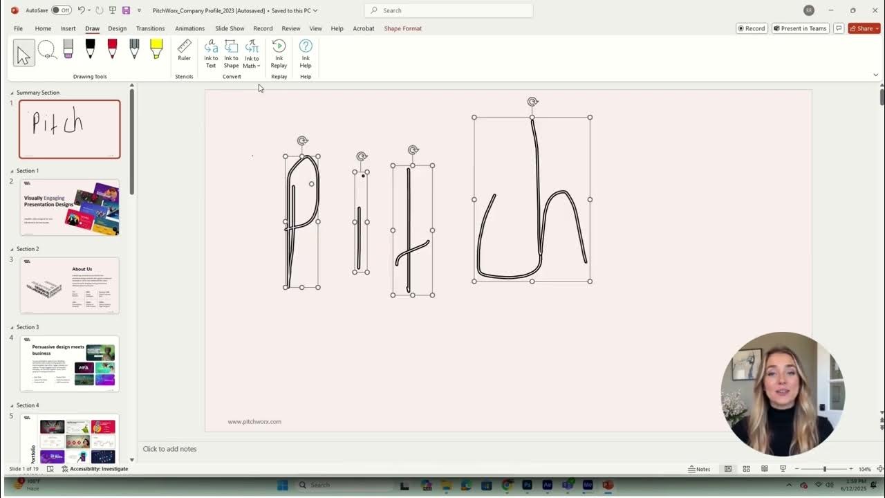 How to Turn Handwriting into Text & Shapes in PowerPoint - Class - 17 - YouTube