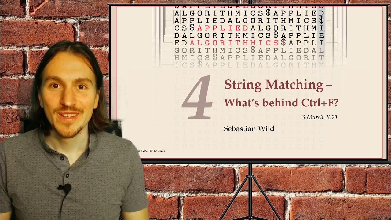 COMP526 4-1 §4.1 String Matching Introduction - YouTube