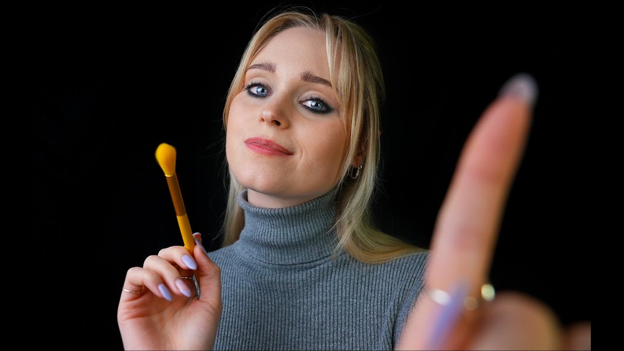ASMR | TRACING & DOTTING your face - YouTube