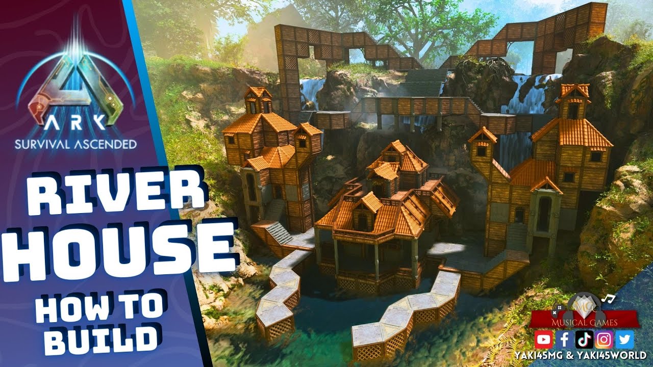 ARK Survival Ascended - River House - How to build - YouTube