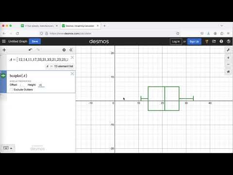 Stats 2.2 Using Desmos to make a BoxPlot January 2024 - YouTube