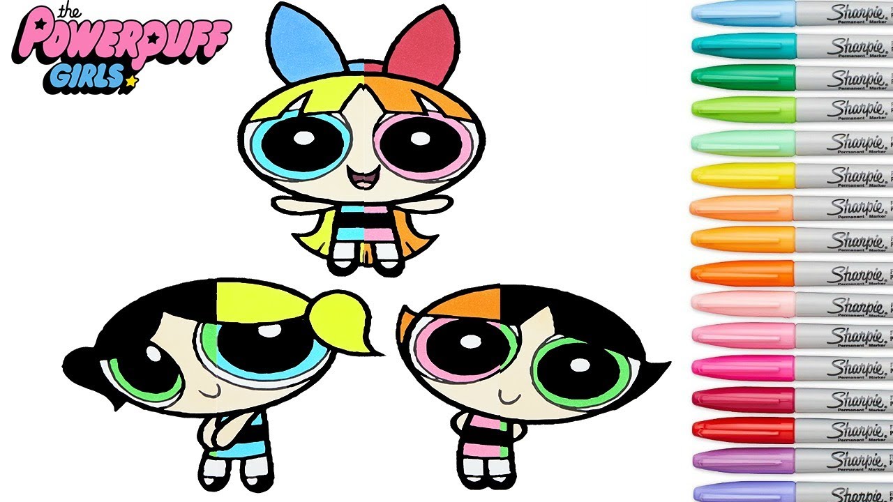 Powerpuff Girls Coloring Book Pages Color Swap Blossom Bubbles ...