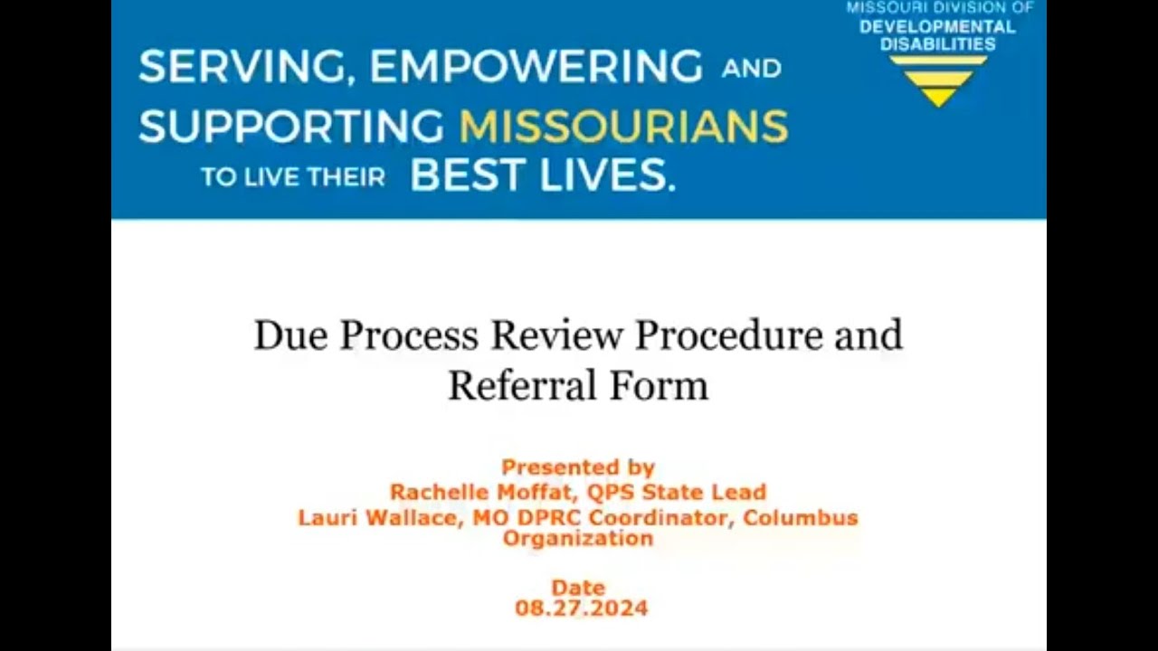 Due Process Review Procedure and Referral Form 2024 - YouTube