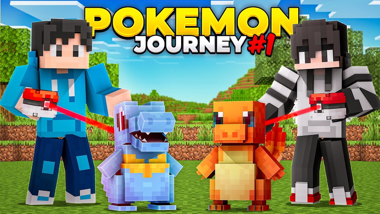 Surviving My First Day in the Pokémon World | Minecraft Survival - YouTube