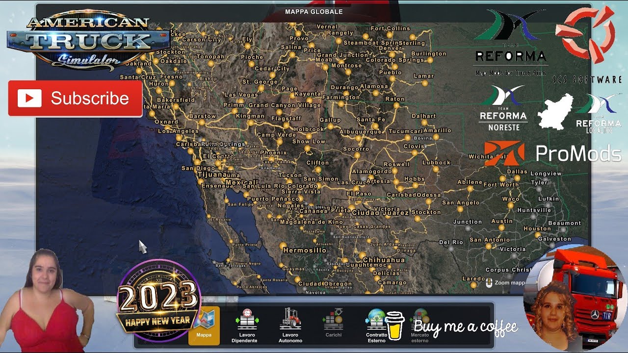 American Truck Simulator (1.46) My Maps mod Installed Combination ...