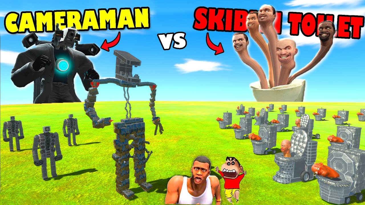 CAMERAMAN vs SKIBIDI TOILET MONSTER in Animal Revolt Battle Simulator ...