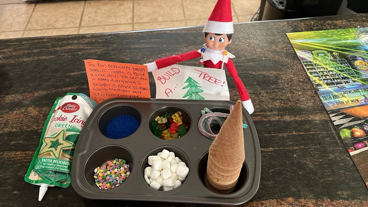 Elf On The Shelf Day 15! | Building A Tree - YouTube