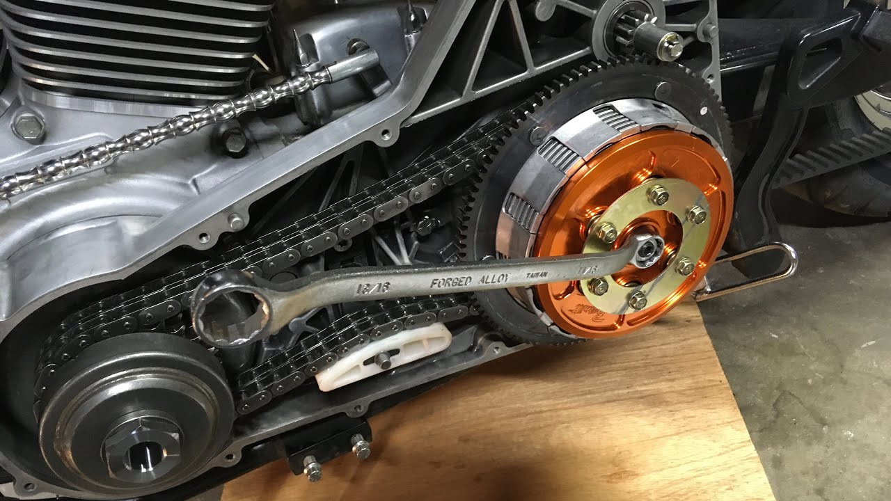 Harley Primary Drive Service. Part 9 Chain and clutch adjustment. #Dyna ...