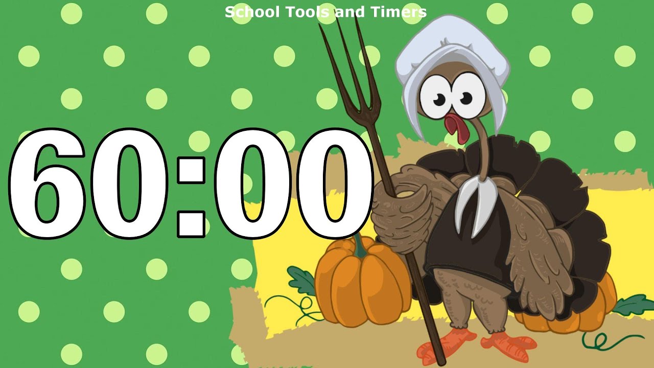 60 Minute Countdown Timer - Thanksgiving Turkey Chef! 🦃👨‍🍳 - YouTube