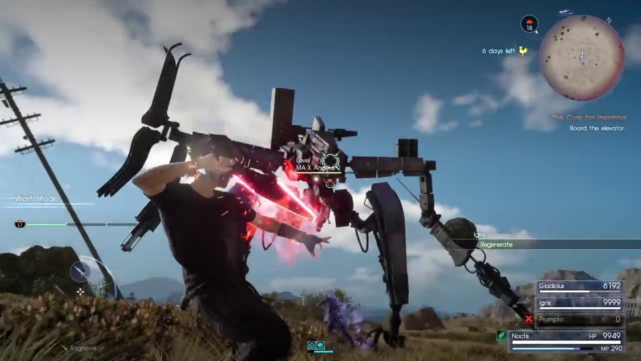 FINAL FANTASY XV The Power of Ragnarok Sword Max Angelus in Normal/Wait ...