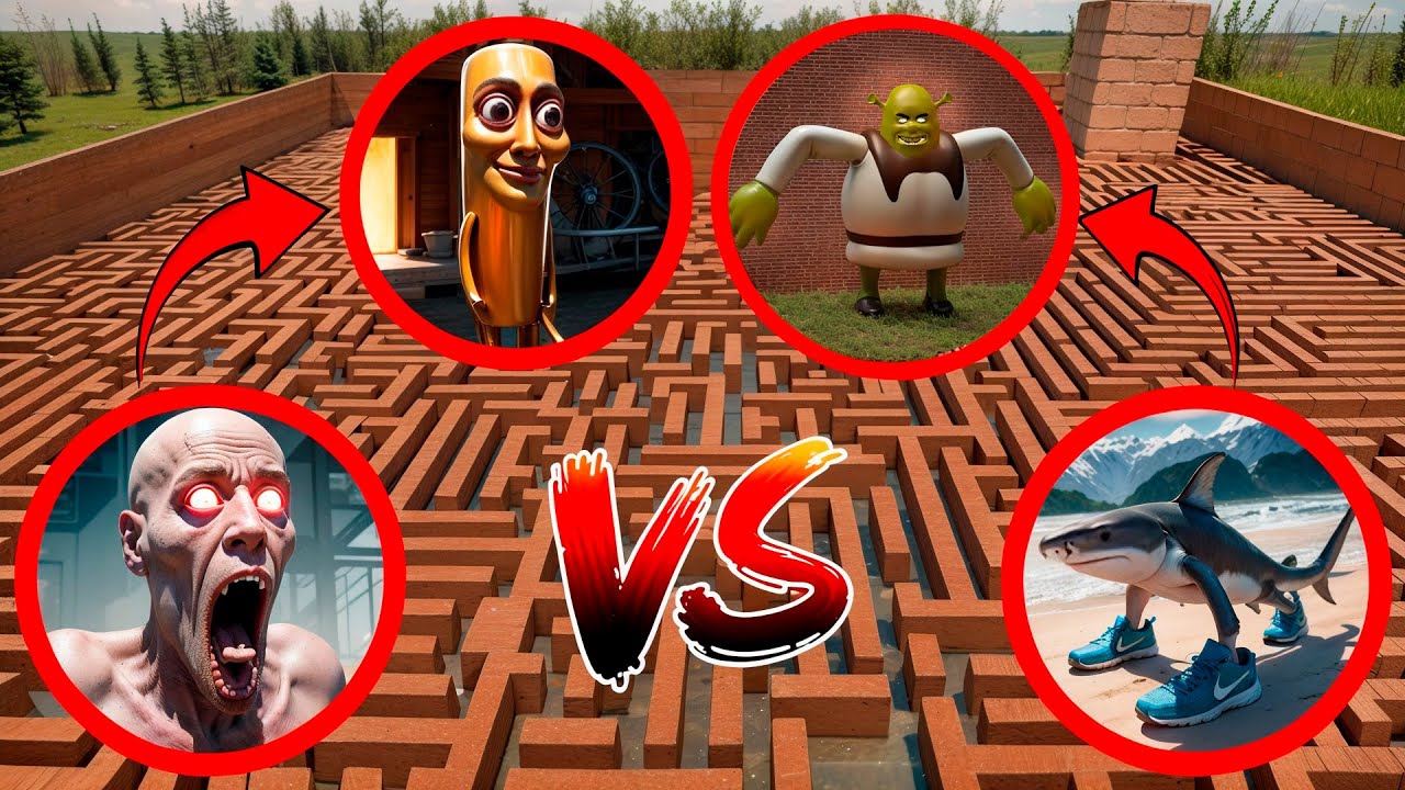 SHREK AND SCP-096 VS Boneca Ambalabu VS Tralalero Tralala AND Tung Tung ...