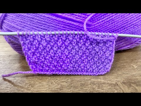 Çiftli pirinç örgü modeli ✅✅✅ #knittingpattern