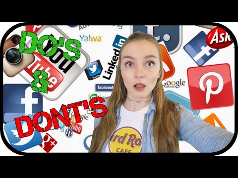 DO's & DONT's op social media!! + tips