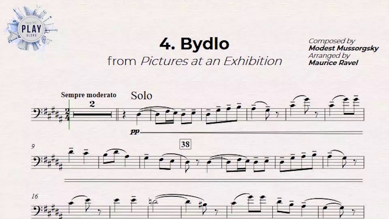 BYDLO (TUBA EXCERPT) - MUSSORGSKY/RAVEL - Orchestral accompaniment - No ...