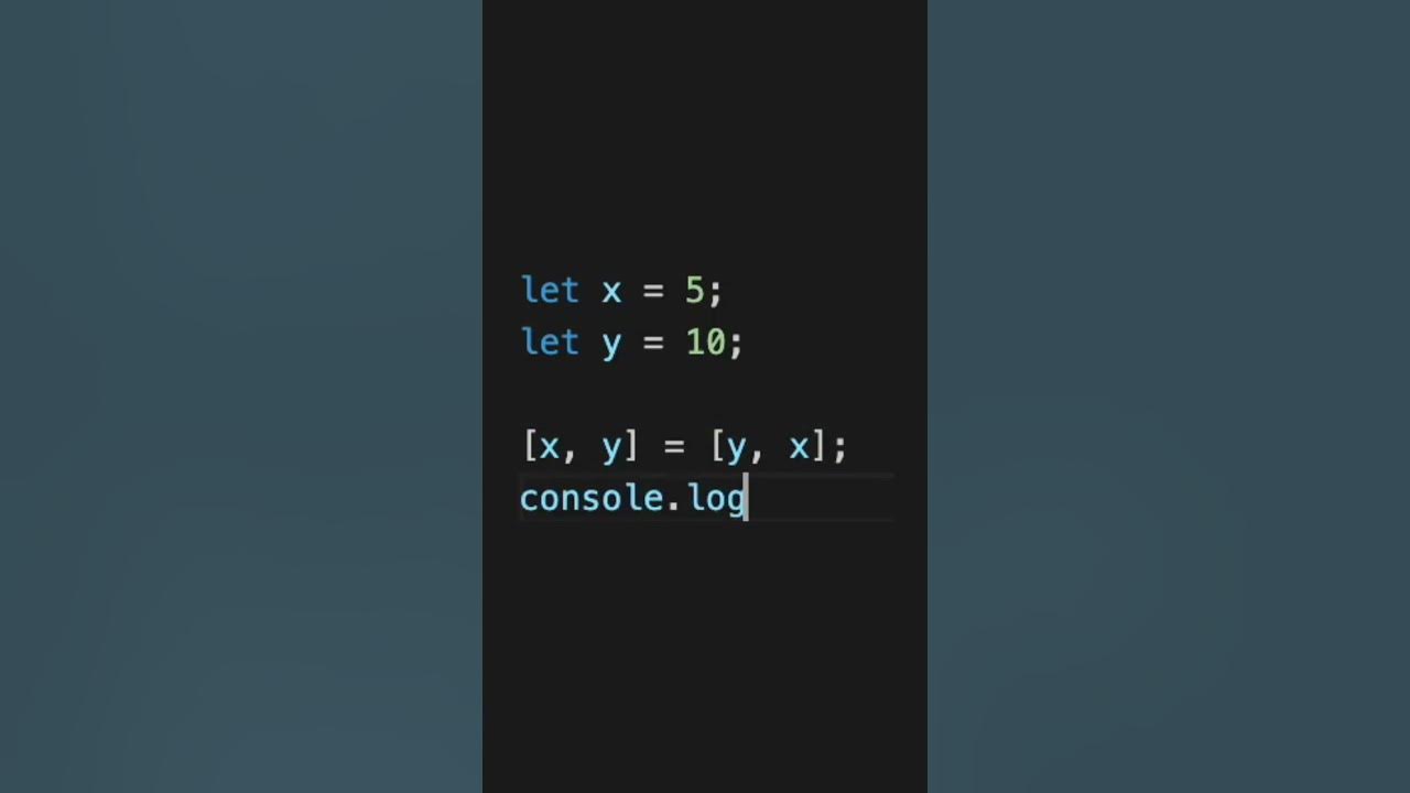 How To Use The Destructuring Assignment Syntax To Switch The Values Of Two Variables Javascript