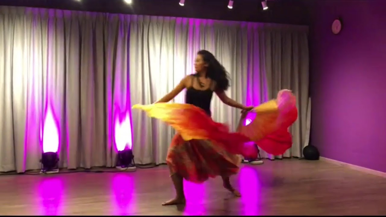 Double Fan Veil Poi Fusion Dance - What is Flow? - YouTube