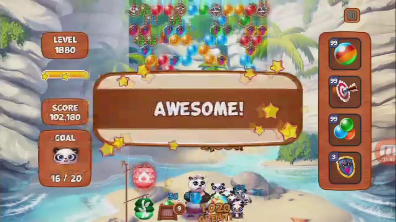 Panda Pop- Level 1880 (Sunny skies and warm sands all day long) - YouTube