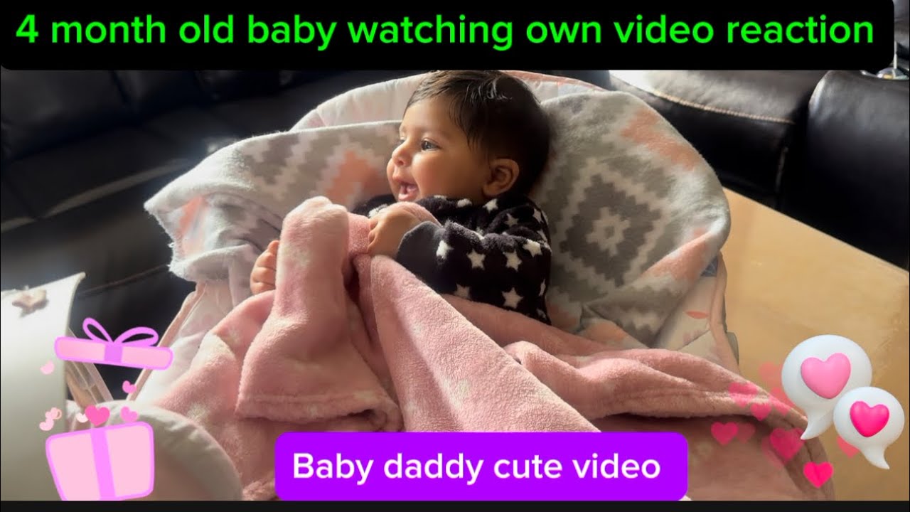 Baby watching own youtube video | Adorable baby Daddy fun video - YouTube