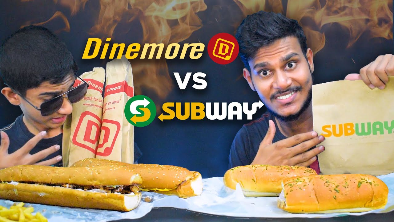 SUBWAY VS DINEMORE | CHICKEN SUBMARINE SANDWICH | FOOD REVIEW | SRI ...