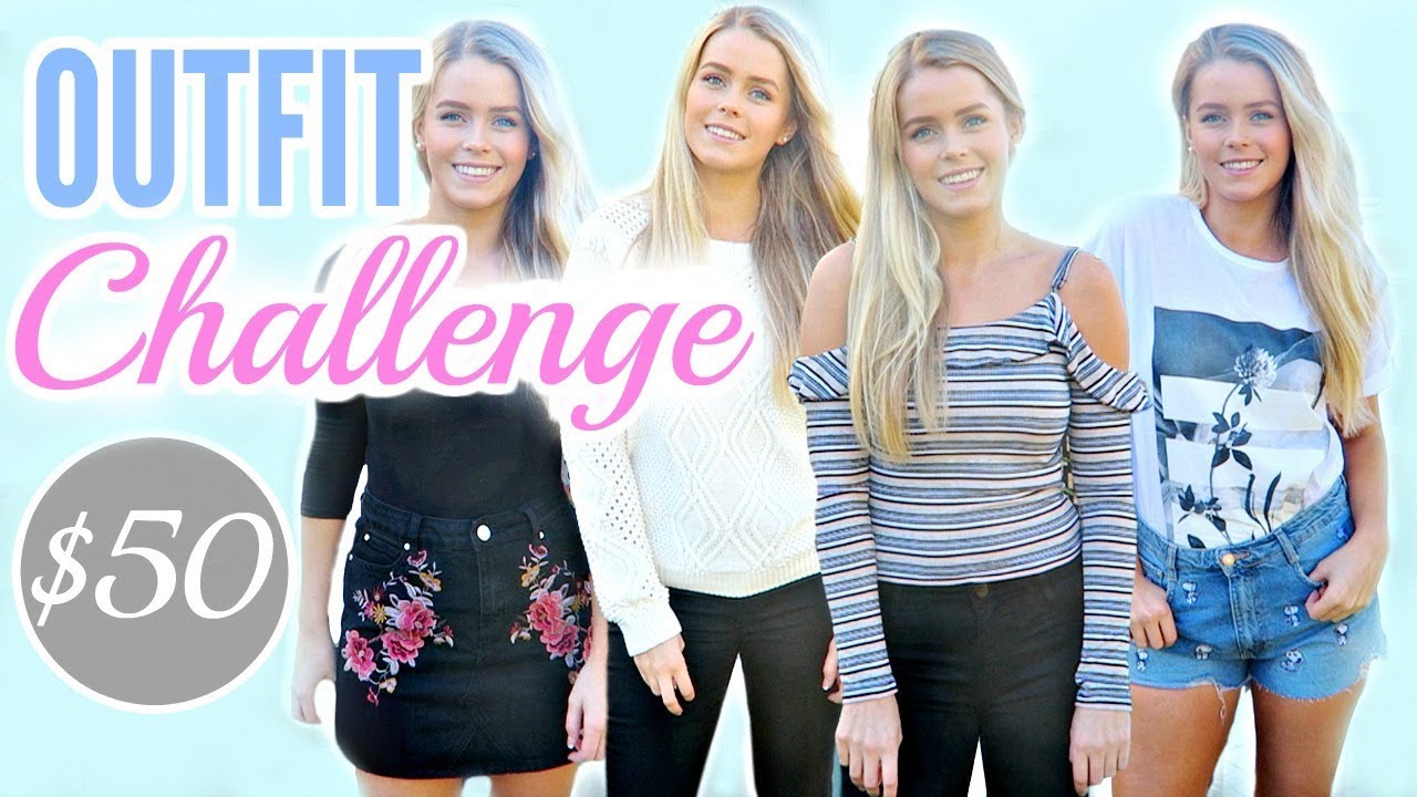 $50 BACK TO SCHOOL OUTFIT CHALLENGE & TRY-ON HAUL - YouTube
