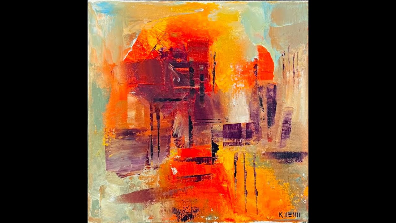 Abstract Painting ; Landscape Abstract Art on Canvas using Palette ...