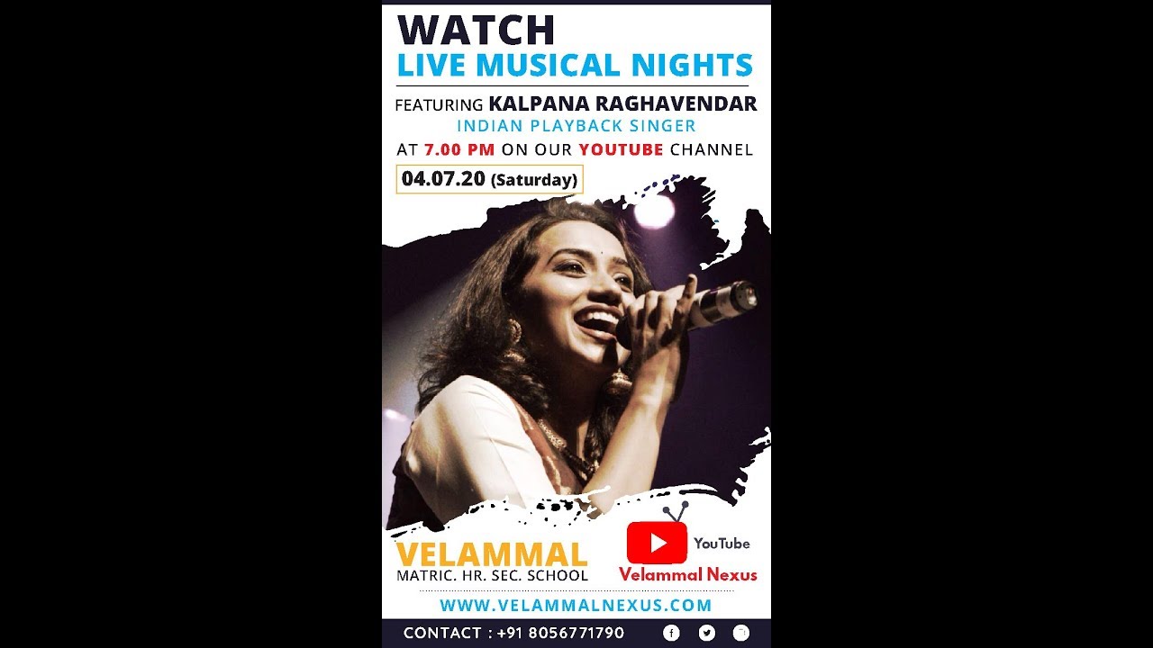 LIVE MUSICAL NIGHTS BY Ms. KALPANA RAGHAVENDAR - YouTube
