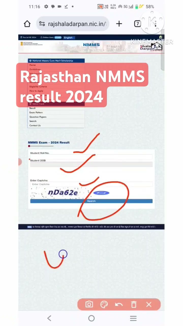 Rajasthan Nmms Result 2024 Rajasthan Nmms Result How To Check