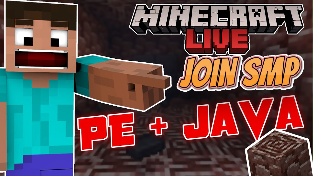 🔴 LIVE Join SMP PE + JAVA minecraft | netherite mining Lets go ...