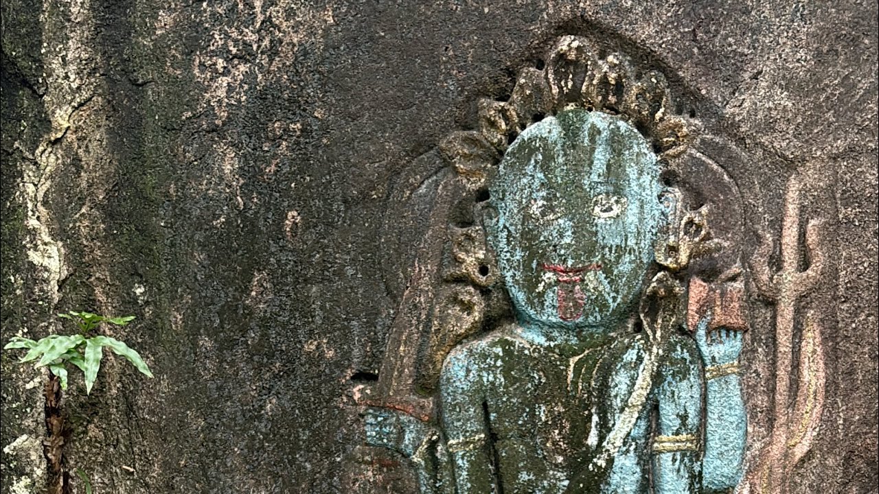 A 500-year-old Kala Bhairava sculpture is nestled among the rocks - YouTube