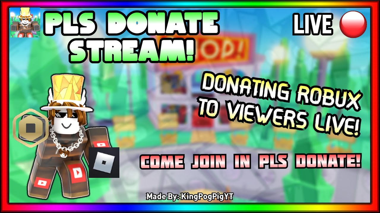 Pls Donate Live 🔴 Donating to Subscribers! - YouTube