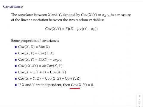 Econometrics topic 2 video 3: Covariance, correlation, and sums of random variables - YouTube