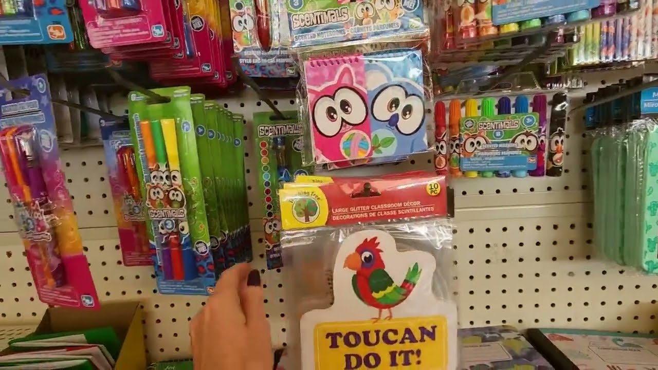 Dollar Tree Back-to-School Section Walk-Through 2022 - YouTube