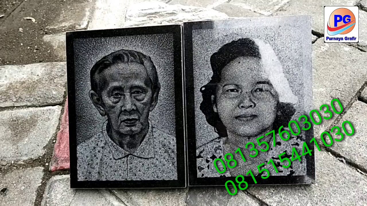 Grafir Laser Buat batu nisan 081357603030 - YouTube