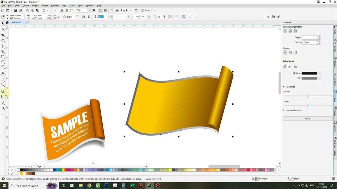 Simple Design in Coreldraw | CoreldrawFever Studio - YouTube