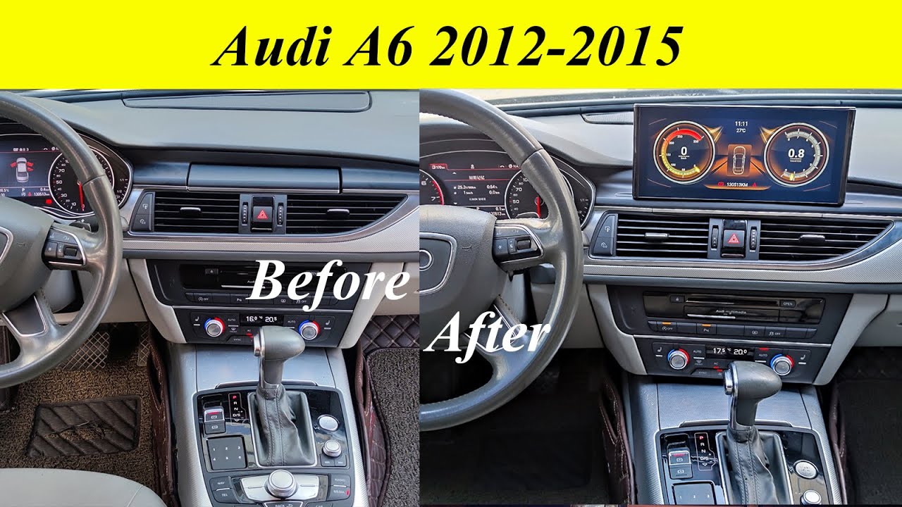 Installation: Audi A6 2013 Year 10.25inch Android Car Radio Screen ...