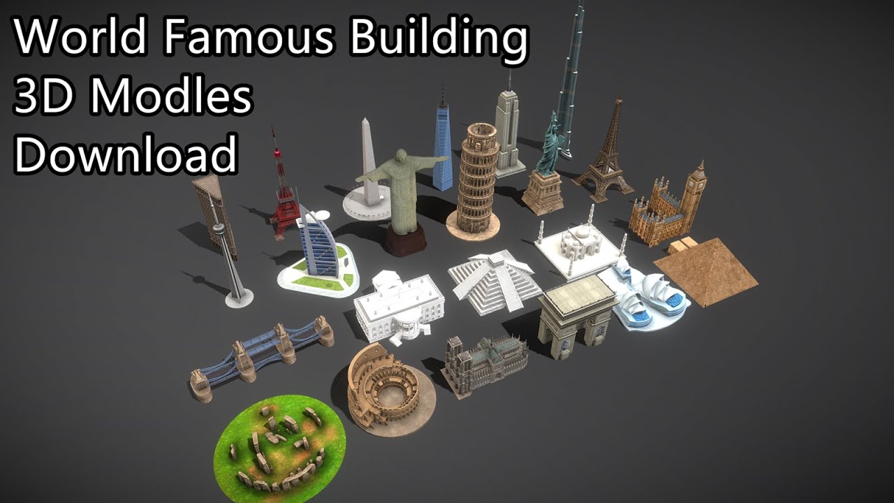 3D Model - World Famous Building - Downloadable - YouTube