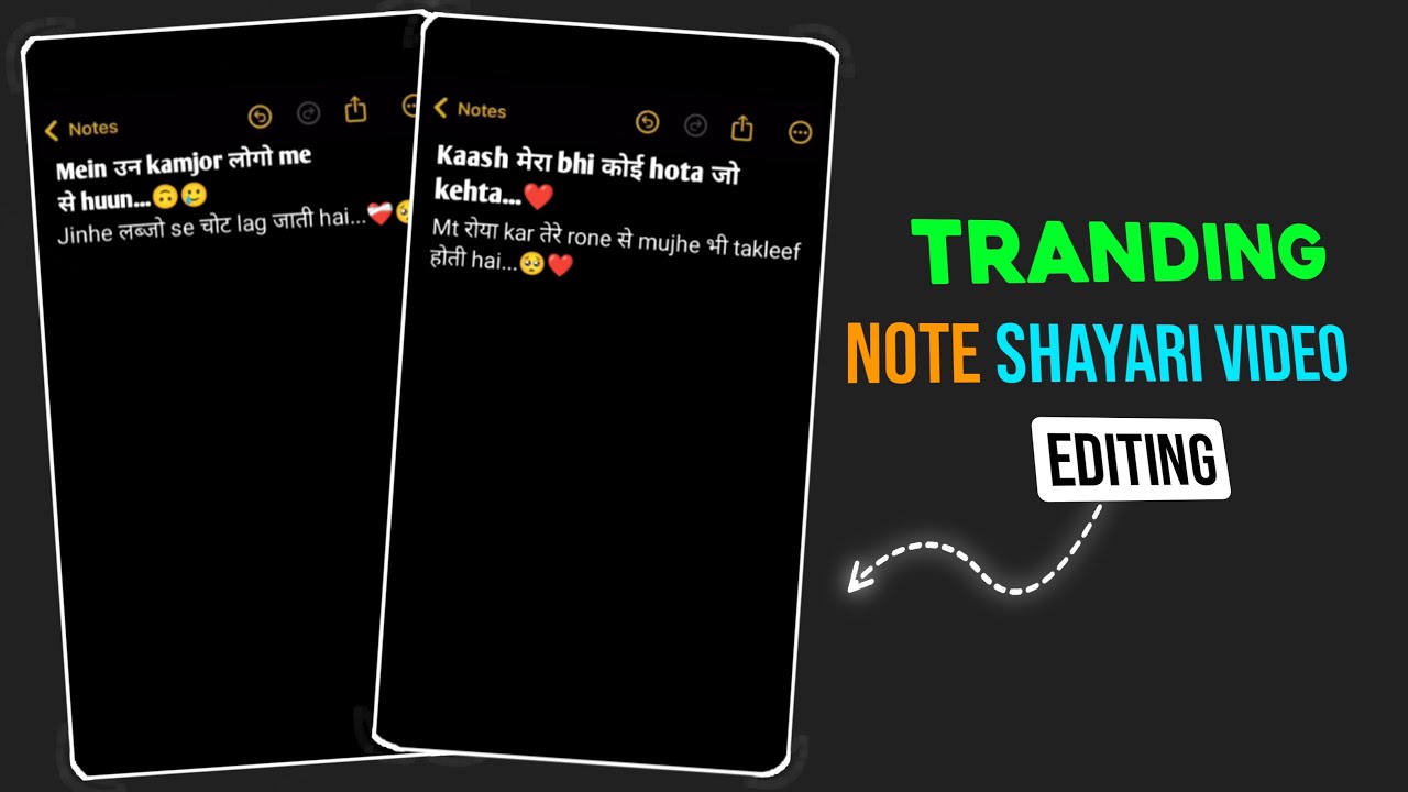Notes Shayari Video Editing |‎ Tranding Notes Shayari Video Kaise ...