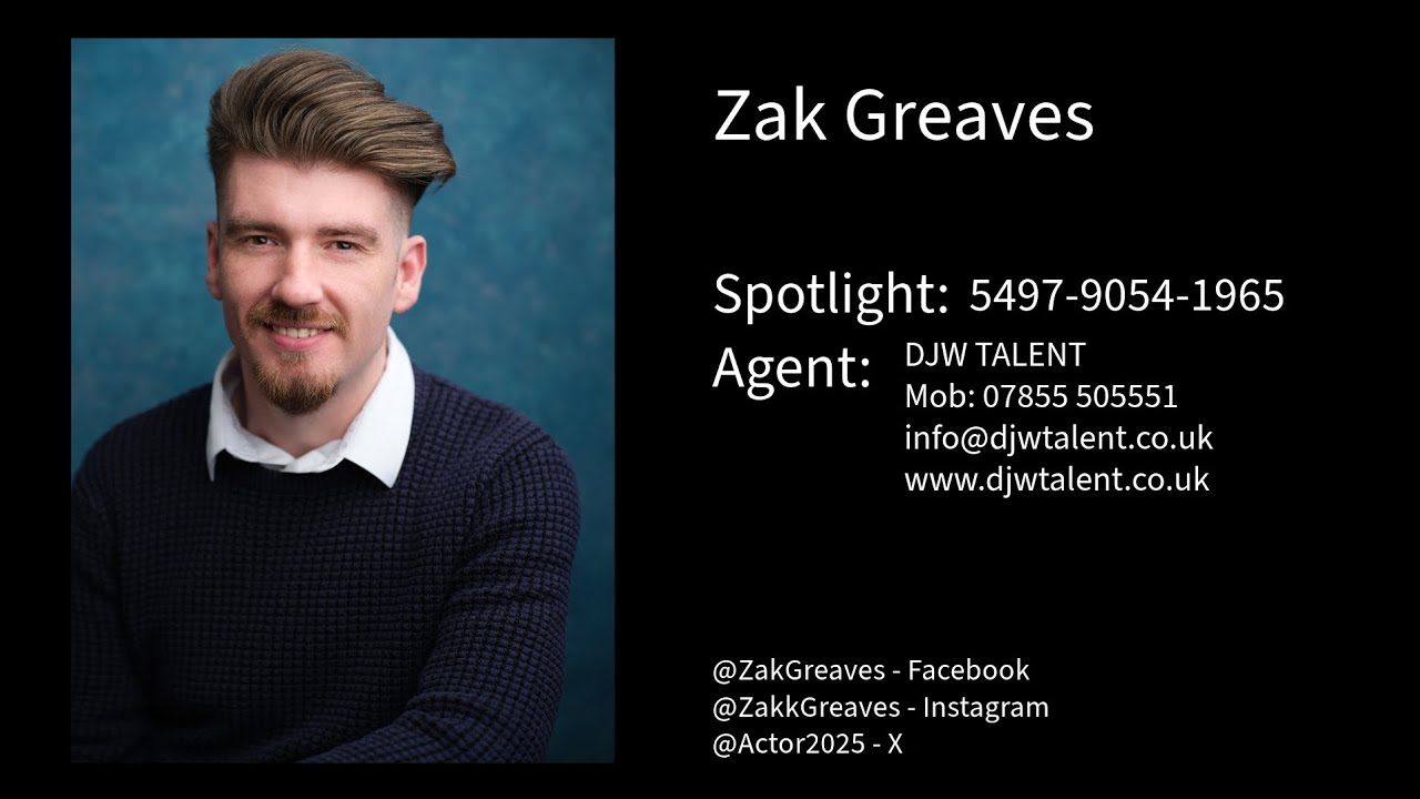 Zak Greaves - Showreel Current - YouTube