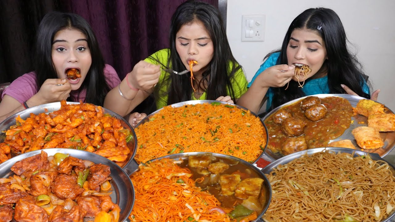 Spiciest Chinese Food Eating Challenge | Chowmein, Momos, Fried Rice ...