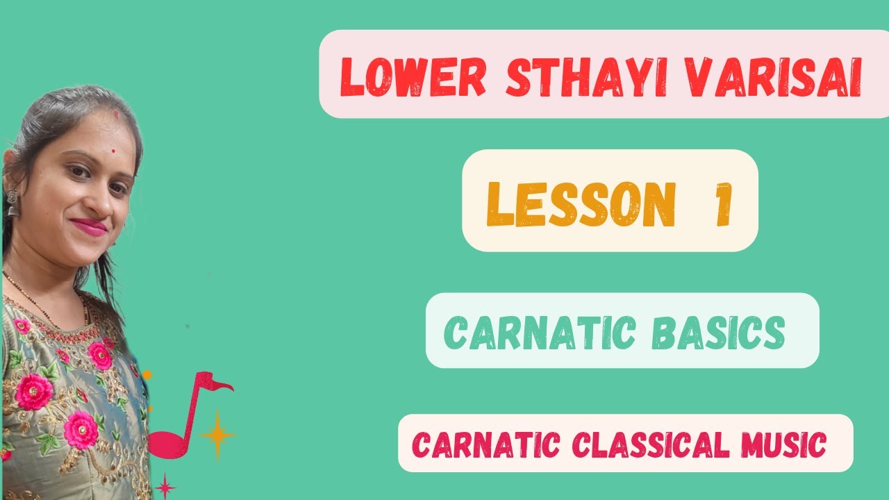 Mandra Sthayi Varisai/ Lower Sthayi Varisai lesson 1. Learn Carnatic ...