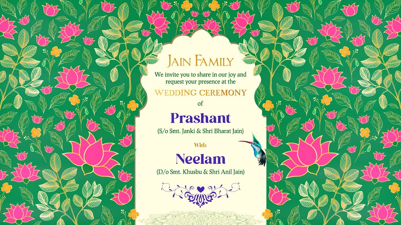 Jain Wedding Invitation | Custom Jain Wedding Invitation Video ...