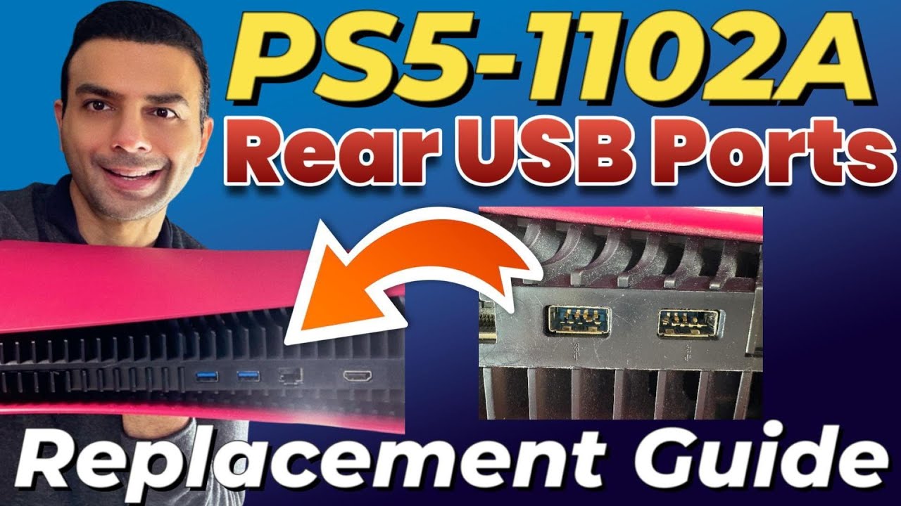 PS5 [CFI-1102A] Disc Edition - Damaged Rear USB Ports Replacement Step ...
