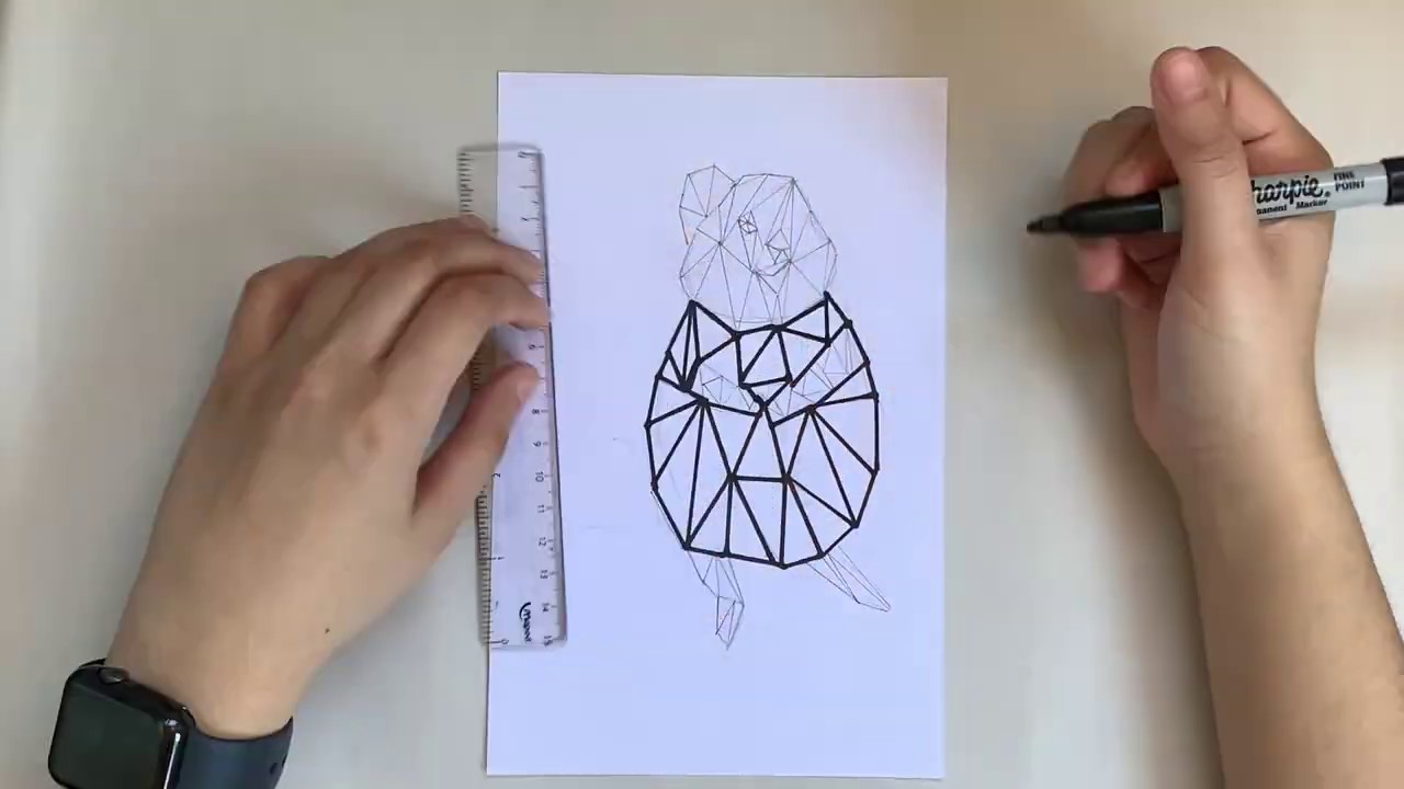 Repeated Shape Drawing | Make Art at Home - YouTube