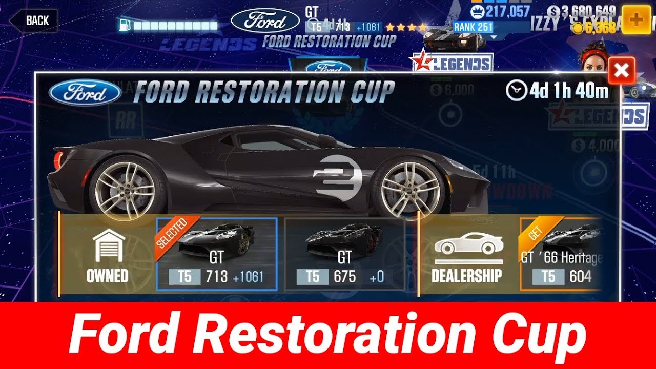 #73 CSR Racing 2 | Events | Ford Restoration Cup | Ford GT - YouTube