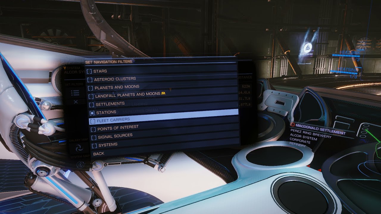 Elite Dangerous - Navigation panel filters - YouTube