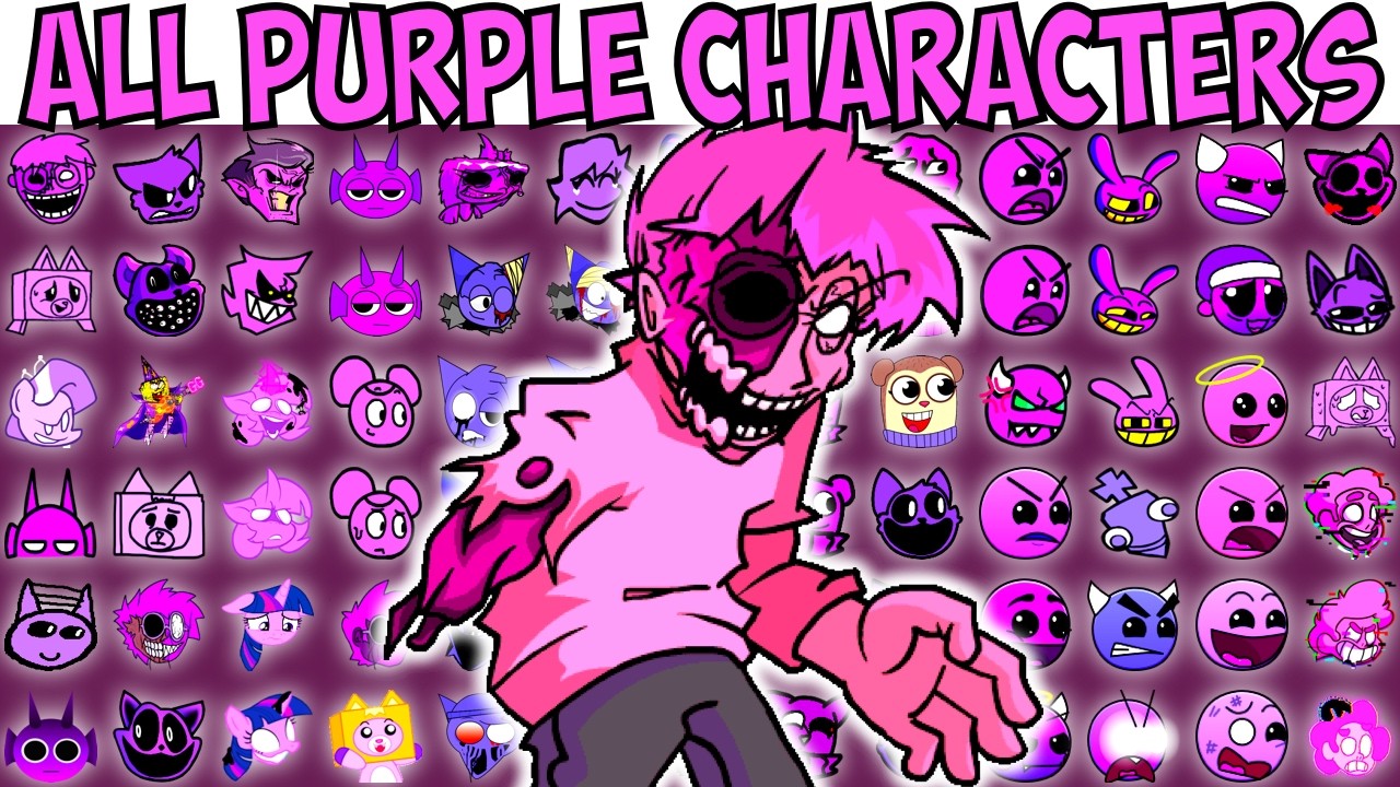 ALL PURPLE CHARACTERS | FNF Character Test | Gameplay VS Playground ...