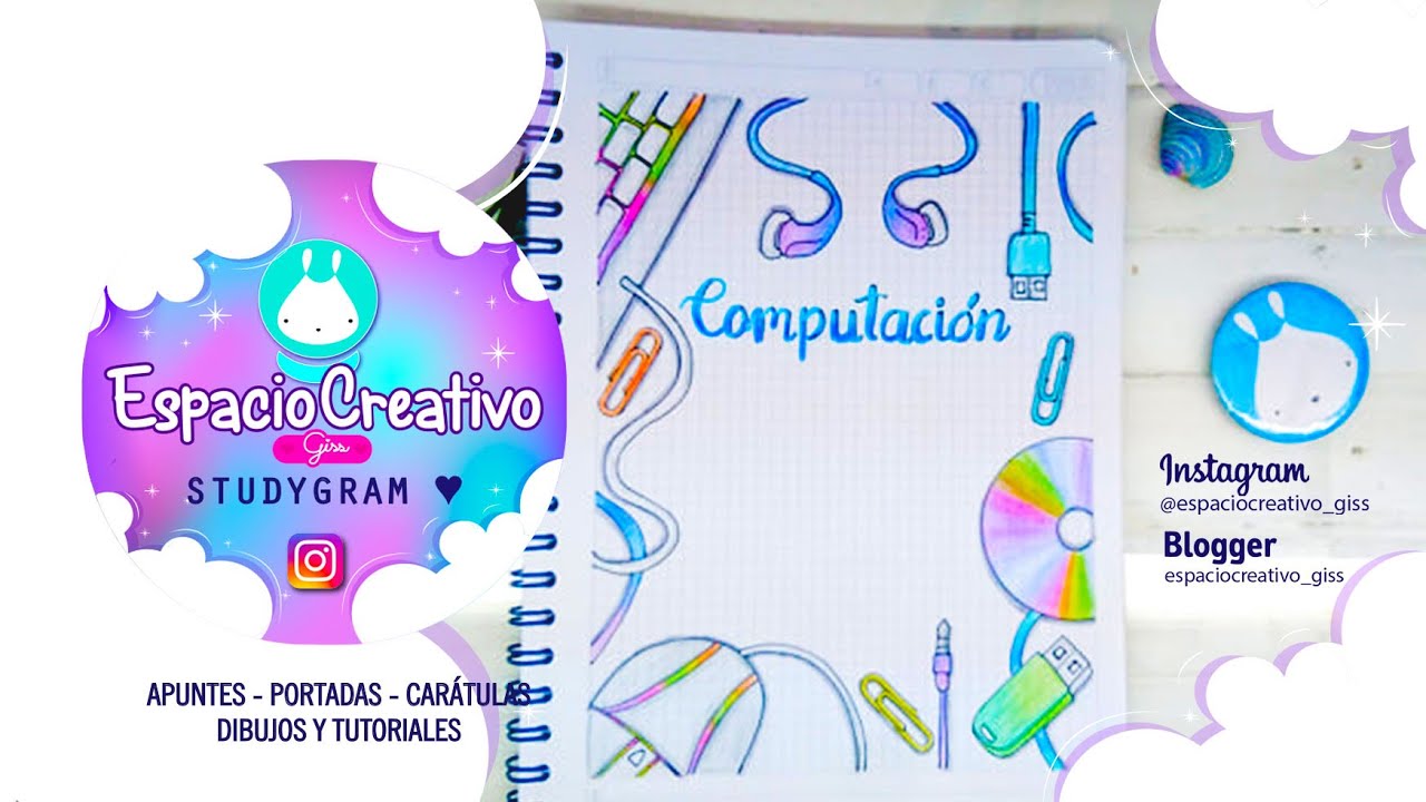 Portada o carátula para cuaderno de computación.#portadas #cuadernos # ...