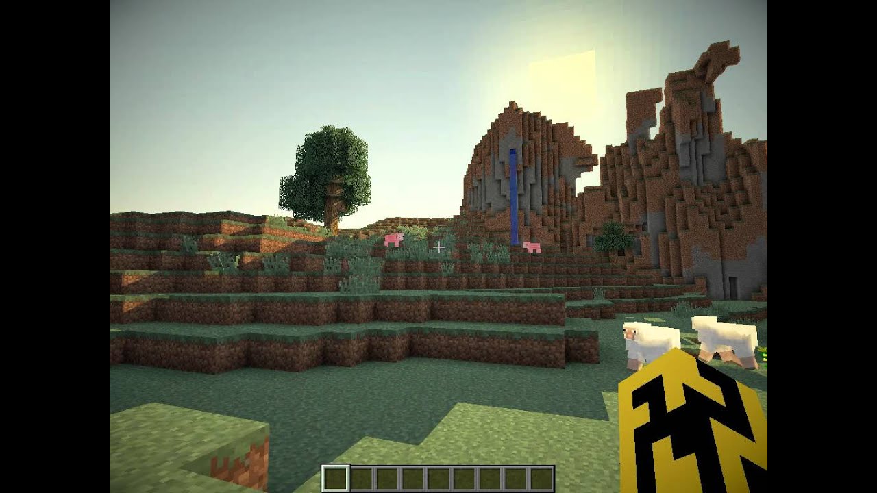 Minecraft sunset using sonic Ether's Unbelieveable Shaders Mod - YouTube