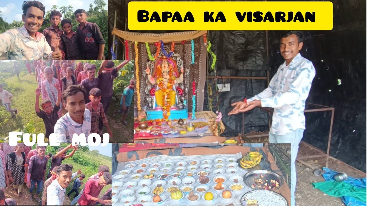 BAPAA KA VISARJAN 🙏 FULL MOJ | Bapaa Ka Visarjan Full Moj #vlog # ...