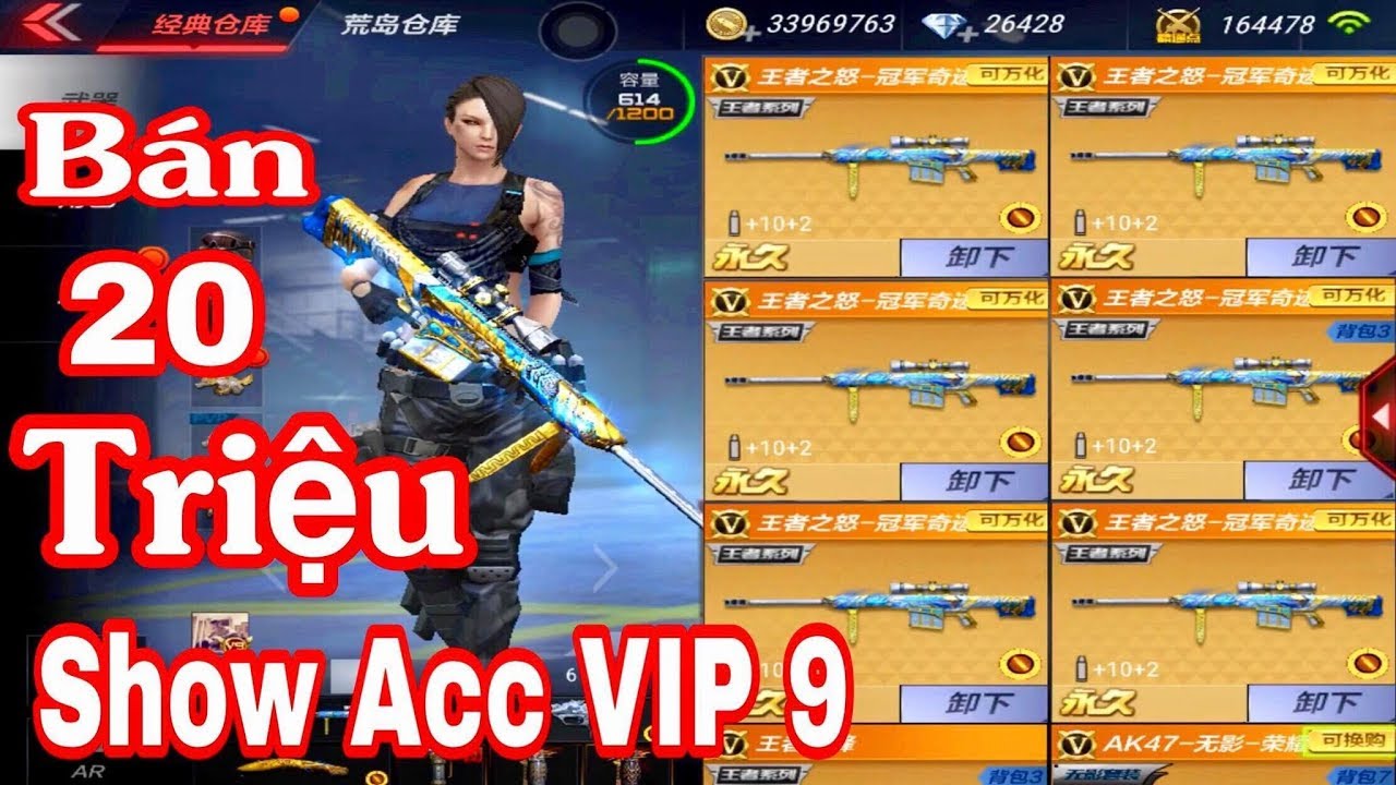 CF Mobile/CF Legends | Nghỉ Game Bán Acc Vip 9 20 Triệu Show Kho Đồ ...